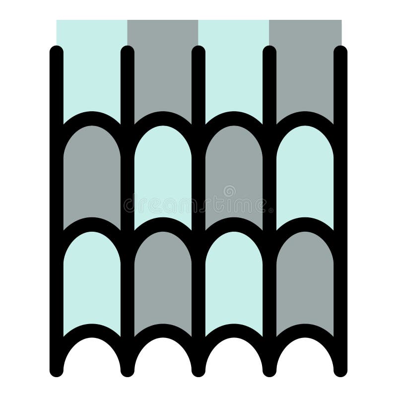 Ceramic Roofing Tile Icon Color Outline Vector Stock Vector ...