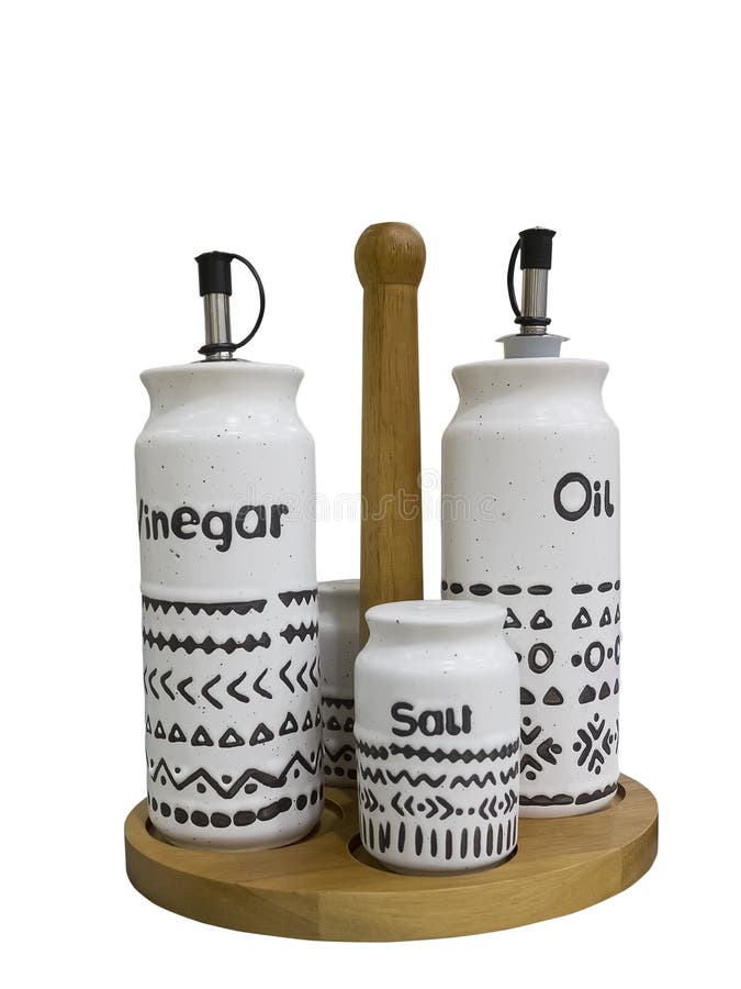 Ceramic set for spices stock photo. Image of preparation - 117664196