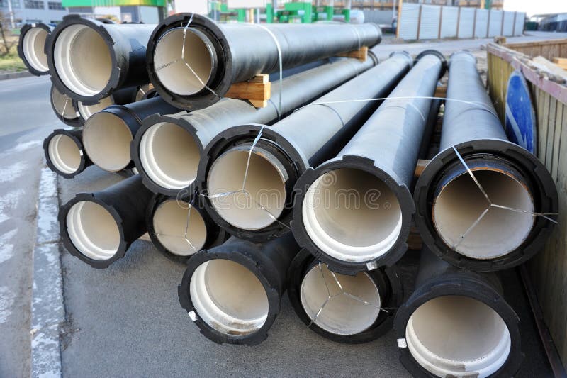 Ceramic sewer pipe stock photo. Image of industrial - 114653834
