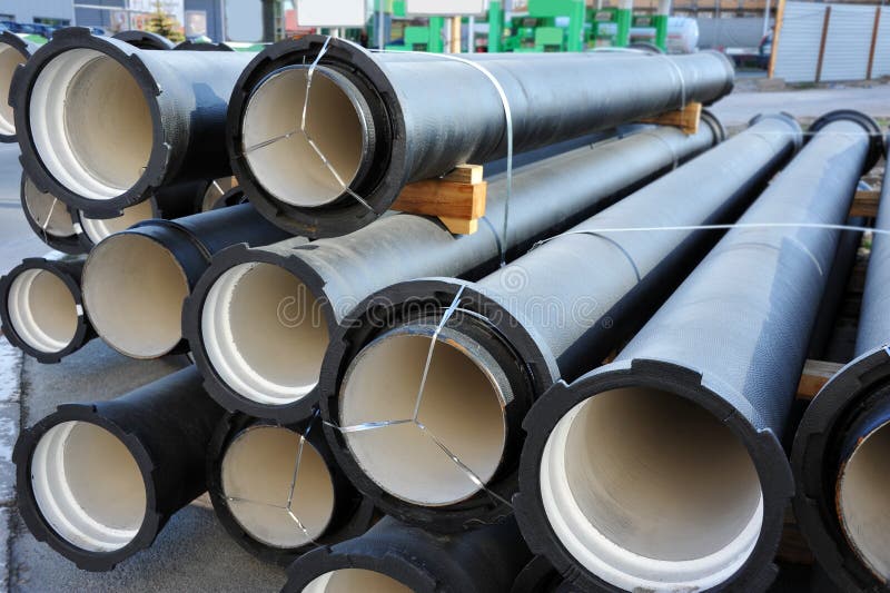 Ceramic sewer pipe stock image. Image of ditch, building - 114700257