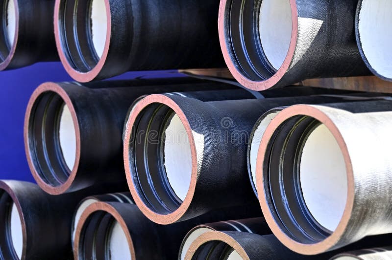 Ceramic sewer pipe stock image. Image of development - 232039011