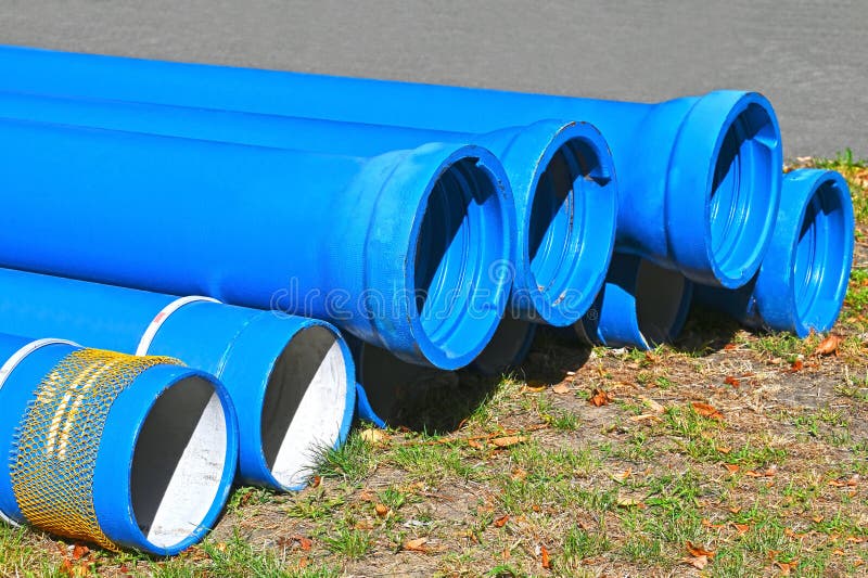 Ceramic sewer pipe stock photo. Image of industry, round - 232120440