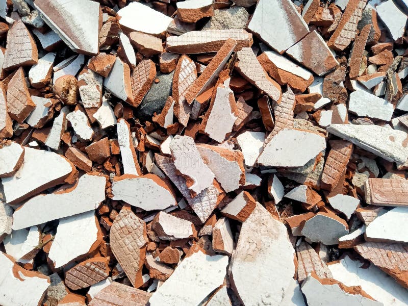 Ceramic shards or flakes. stock image. Image of rubble - 340609559
