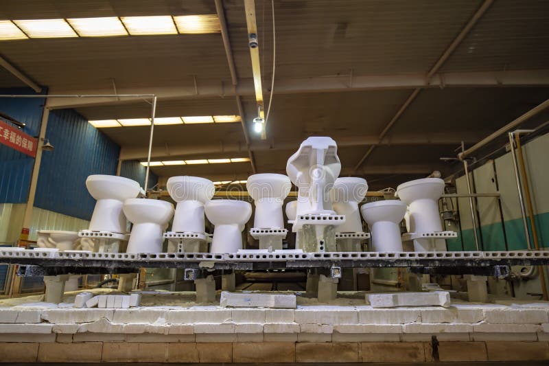 Ceramic Slabs Waiting To Be Fired are in the Ceramics Factory Stock ...