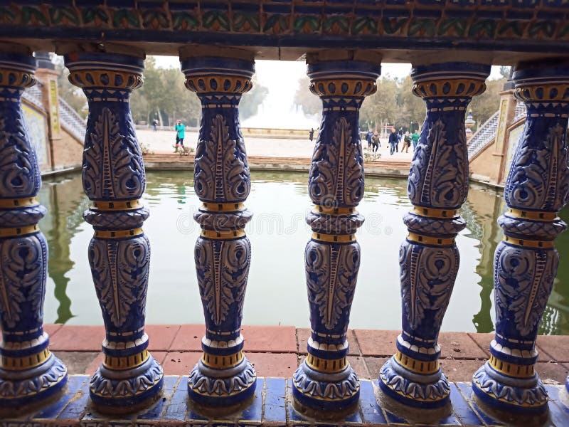 Ceramic small column stock photo. Image of spain, color - 164617764