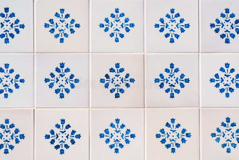 Ceramic Square Tiles with Small Ornamental Mosaic Pieces. Old Tiles ...