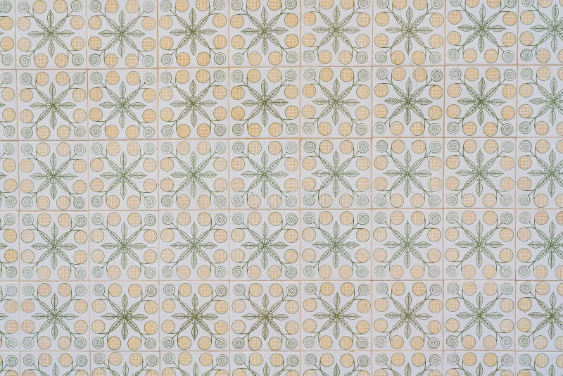 Ceramic Square Tiles with Small Ornamental Mosaic Pieces. Old Tiles ...