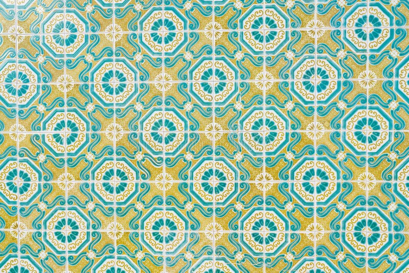 Ceramic Square Tiles with Small Ornamental Mosaic Pieces. Old Tiles ...