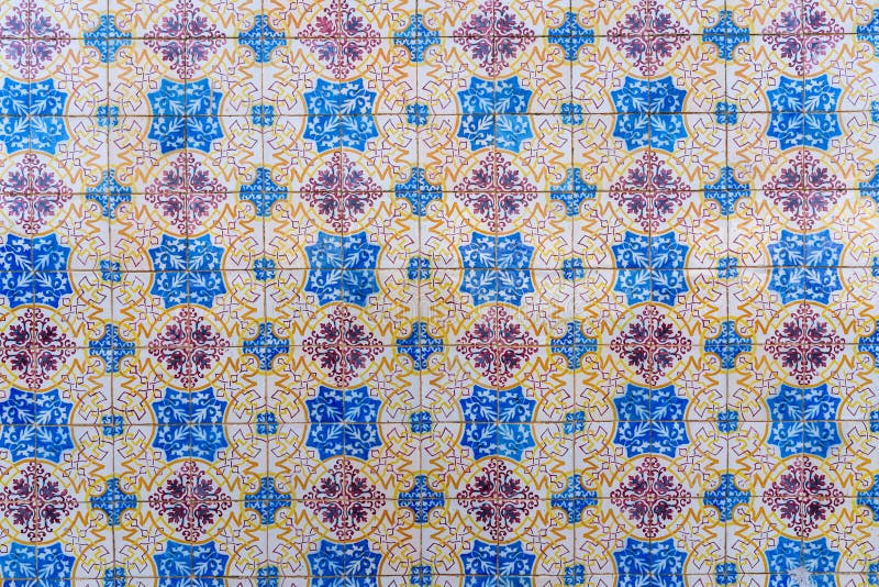 Ceramic Square Tiles with Small Ornamental Mosaic Pieces. Old Tiles ...