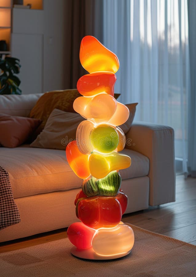 Ceramic Stand for Floor Lamp in the Shape of a Pile of Vegetables Stock ...