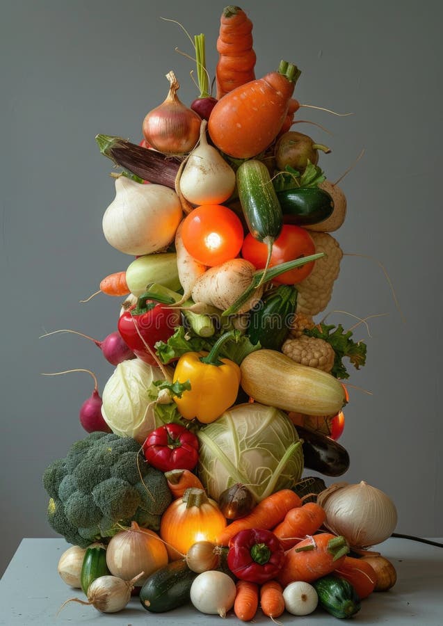 Ceramic Stand for Floor Lamp in the Shape of a Pile of Vegetables Stock ...