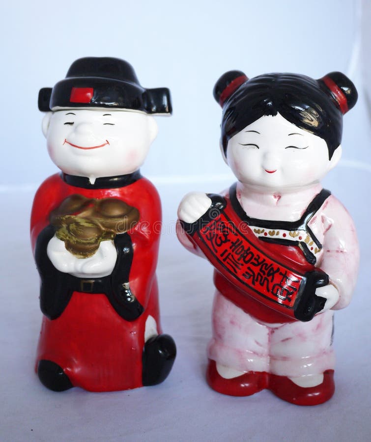 Ceramic Statue Antique Representing Happiness, Fortune and Prosperity ...