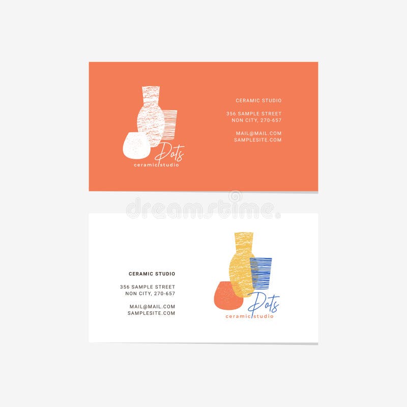 Ceramic Studio Handmade Logo. Business Card Template. Branding. Vector ...