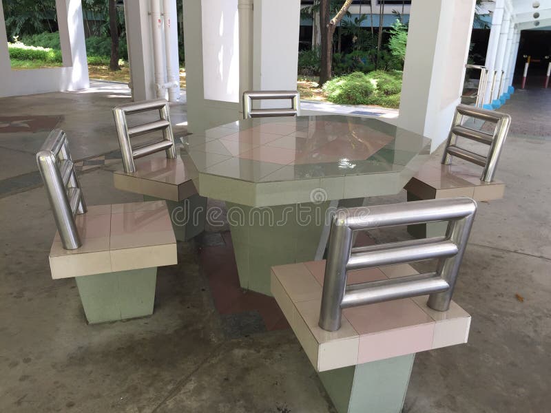 Ceramic table and chairs stock image. Image of table - 55210787