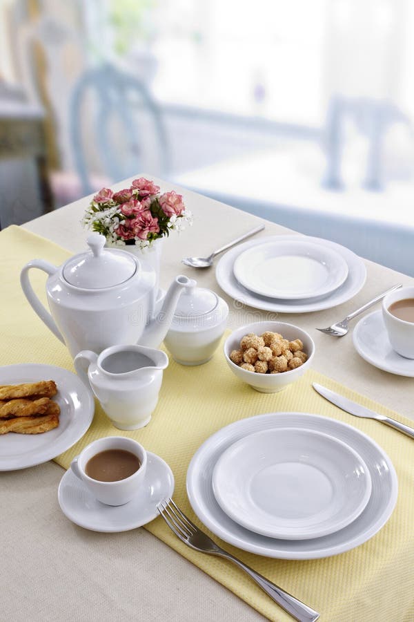 Ceramic tableware stock photo. Image of hotel, dining - 27363152