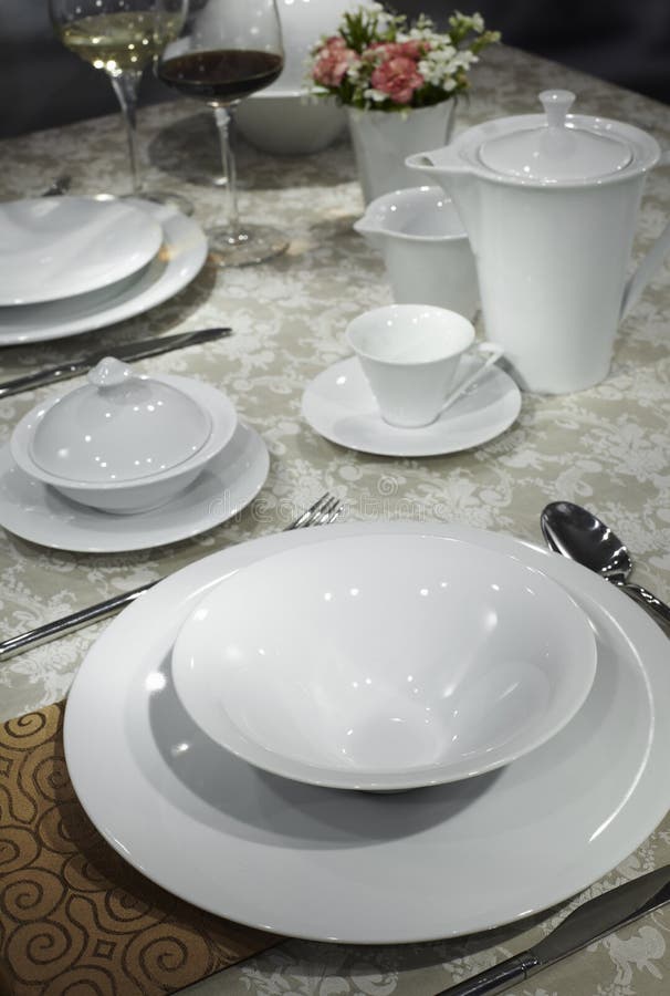 Ceramic tableware stock photo. Image of color, bridal - 27365930