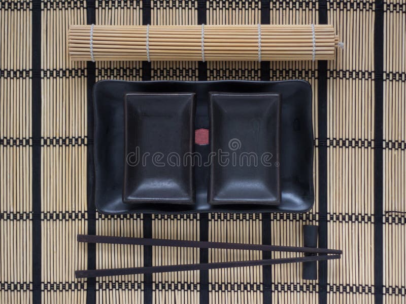 Ceramic Tableware for Sushi and Rolls Stock Image - Image of decor ...
