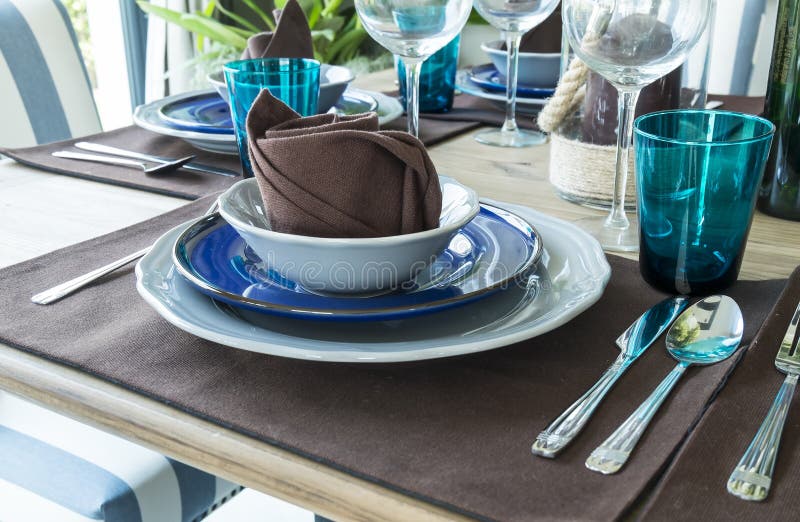 Ceramic Tableware on the Table Stock Photo - Image of decoration, decor ...