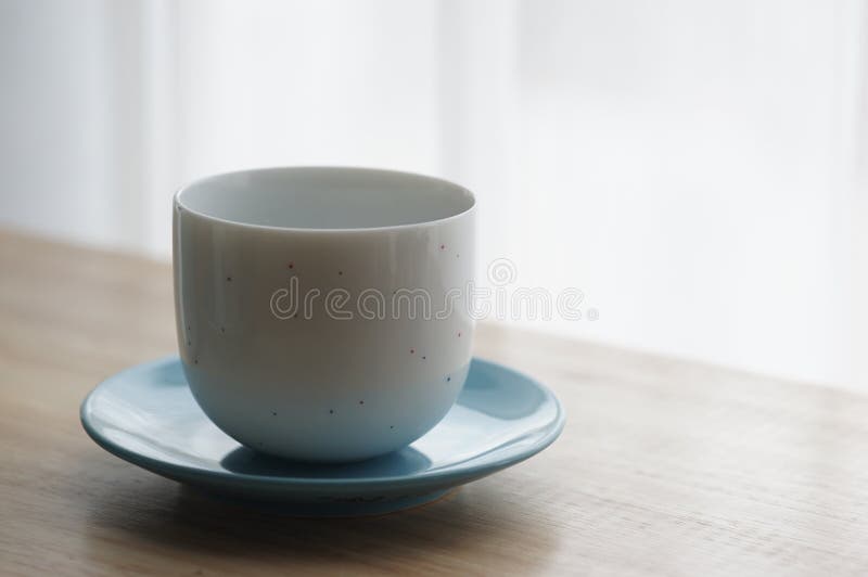 Ceramic Tea Cup Set in Oriental Style with Minimal Composition Stock ...