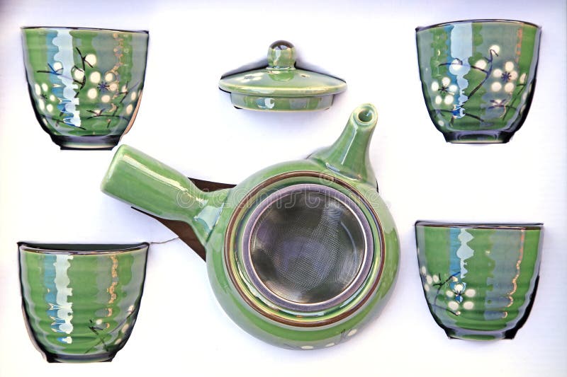 Ceramic tea set stock photo. Image of color, economy - 371027658