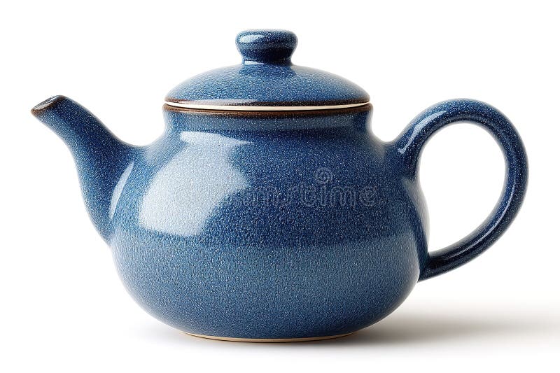 Ceramic Teapot in Deep Blue Color Showcasing Traditional Craftsmanship ...