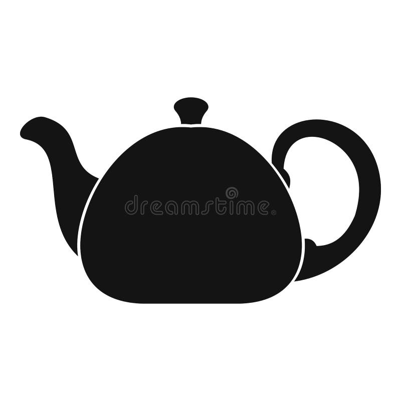 Ceramic Teapot Icon, Simple Style Stock Illustration - Illustration of ...