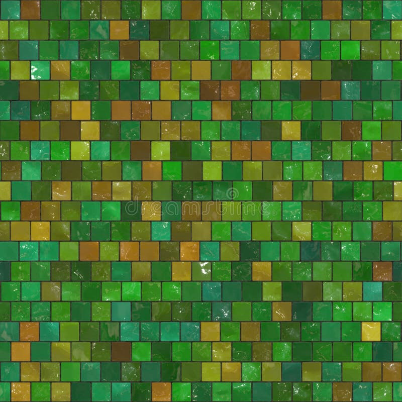 Seamless Green Tiles Texture Stock Illustration - Illustration of ...