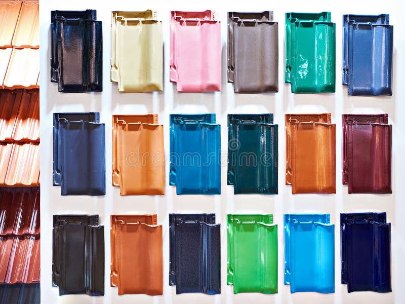 Ceramic Tile Blocks at Exhibition Stock Photo - Image of accessory ...