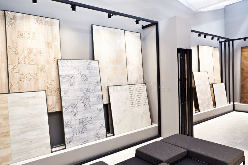 Ceramic Tile Collection in Hardware Store Stock Photo - Image of ...