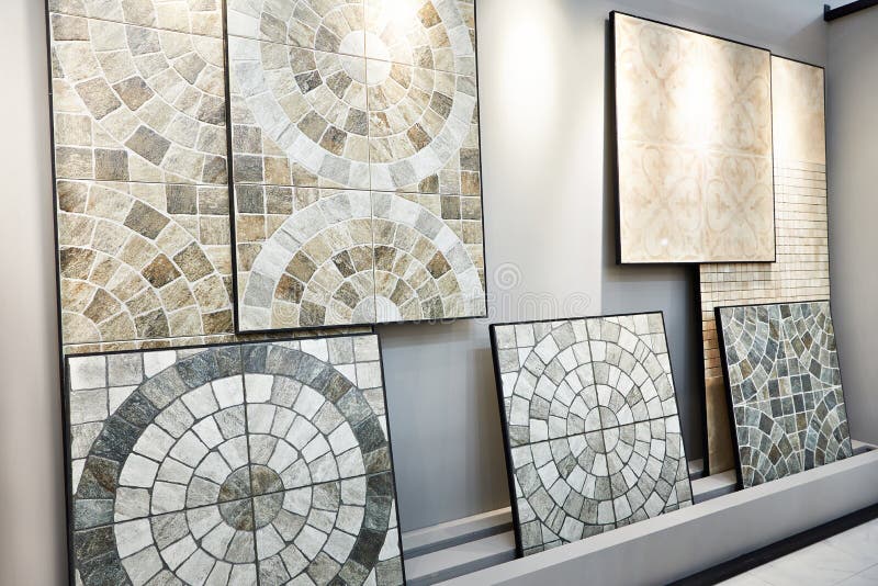 Ceramic Tile Collection in Hardware Store Stock Photo - Image of ...