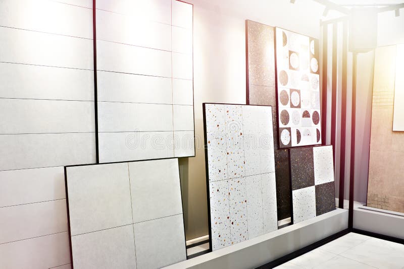 Ceramic Tile Collection in Store Stock Photo - Image of decorative ...