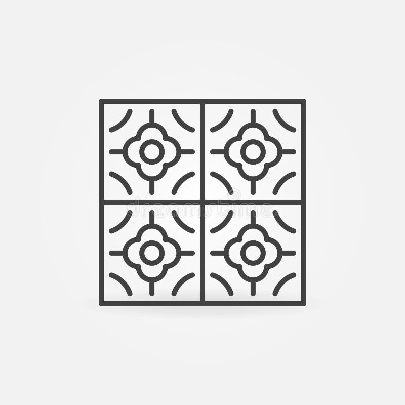 Ceramic Tile Linear Vector Concept Icon or Symbol Stock Vector ...