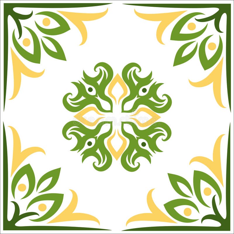 Ceramic tile motif-25 stock vector. Illustration of ceramic - 266537573