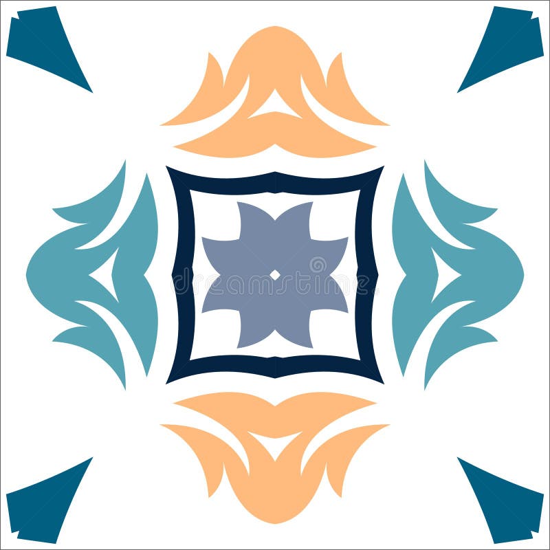 CERAMIC TILE MOTIF-2 stock vector. Illustration of floral - 266537562