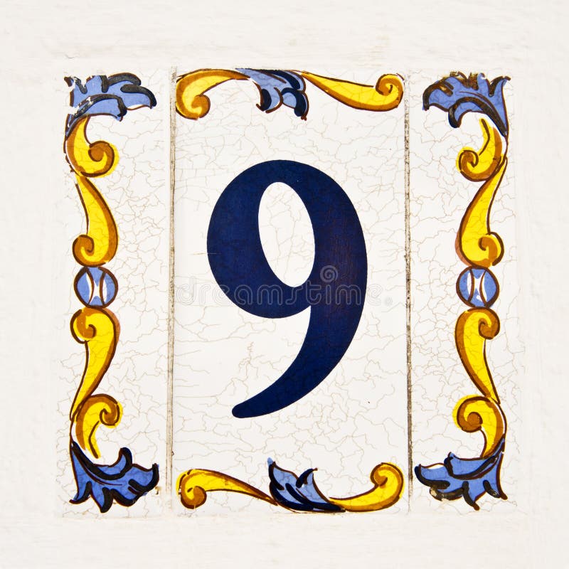 Ceramic Number Tile 9 Stock Photos - Free & Royalty-Free Stock Photos ...