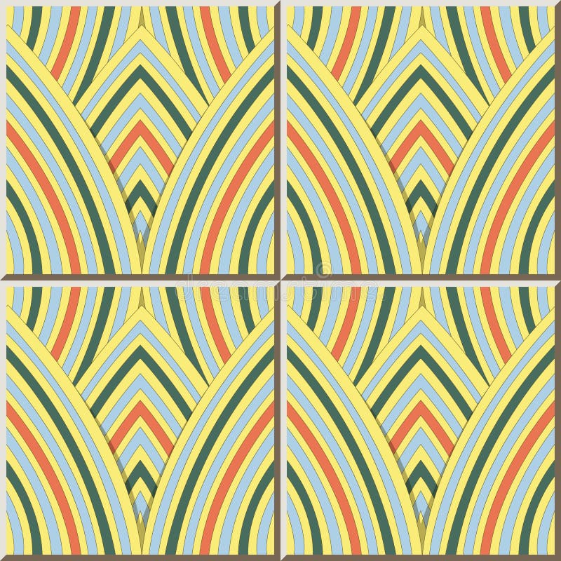 Ceramic Tile Pattern 391 Curve Repeat Line Scale Stock Vector ...