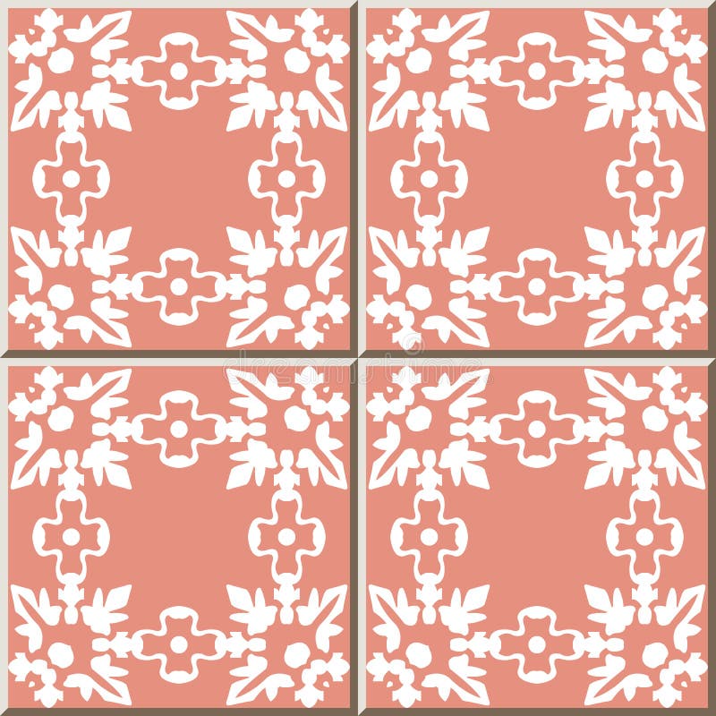 Ceramic Tile Pattern Curve Square Cross Round Leaf Shape Chain Stock ...