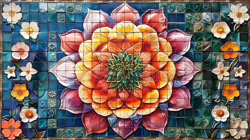 Ceramic Tile Pattern. Ethnic Folk Ornament Stock Illustration ...