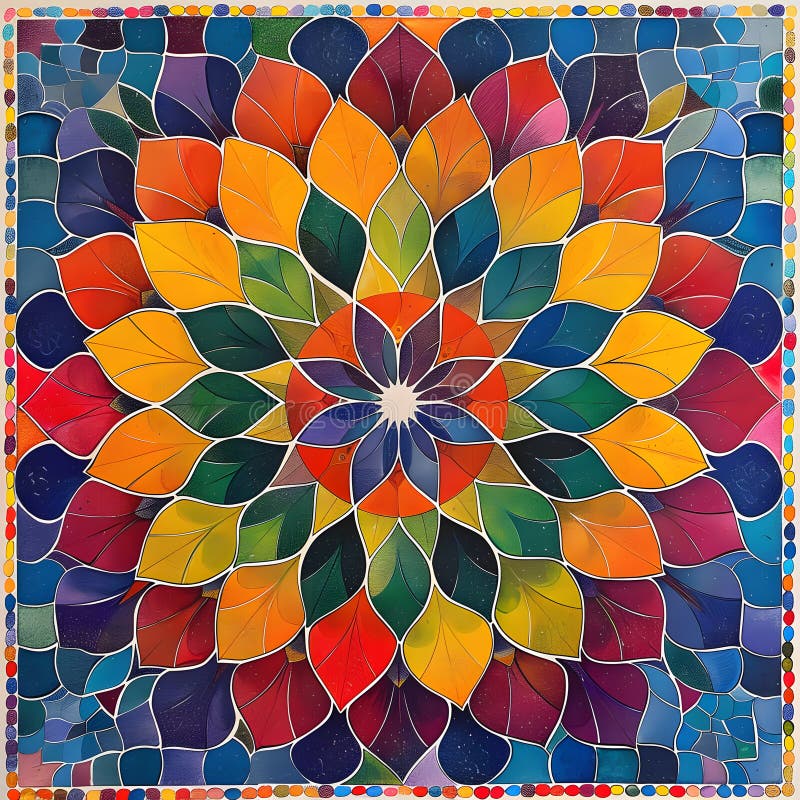 Ceramic Tile Pattern. Ethnic Folk Ornament Stock Illustration ...