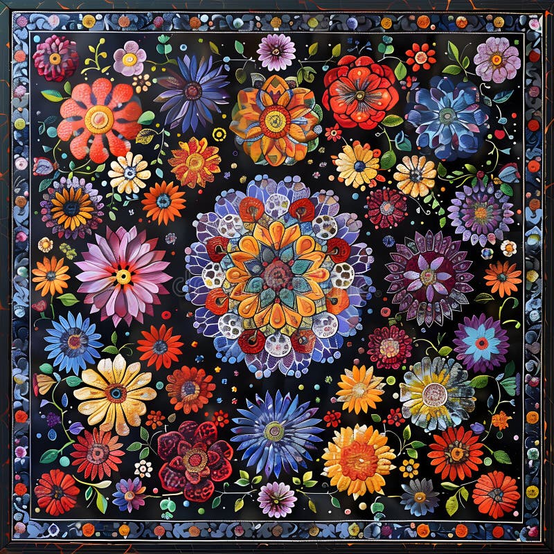 Ceramic Tile Pattern. Ethnic Folk Ornament Stock Illustration ...