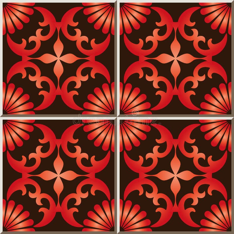 Ceramic Tile Pattern 434 Sawtooth Geometry Cross Line Kaleidoscope ...