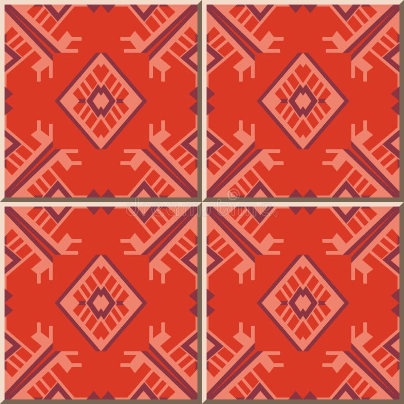 Ceramic Tile Pattern Polygon Check Geometry Cross Frame Arrow Tr Stock ...