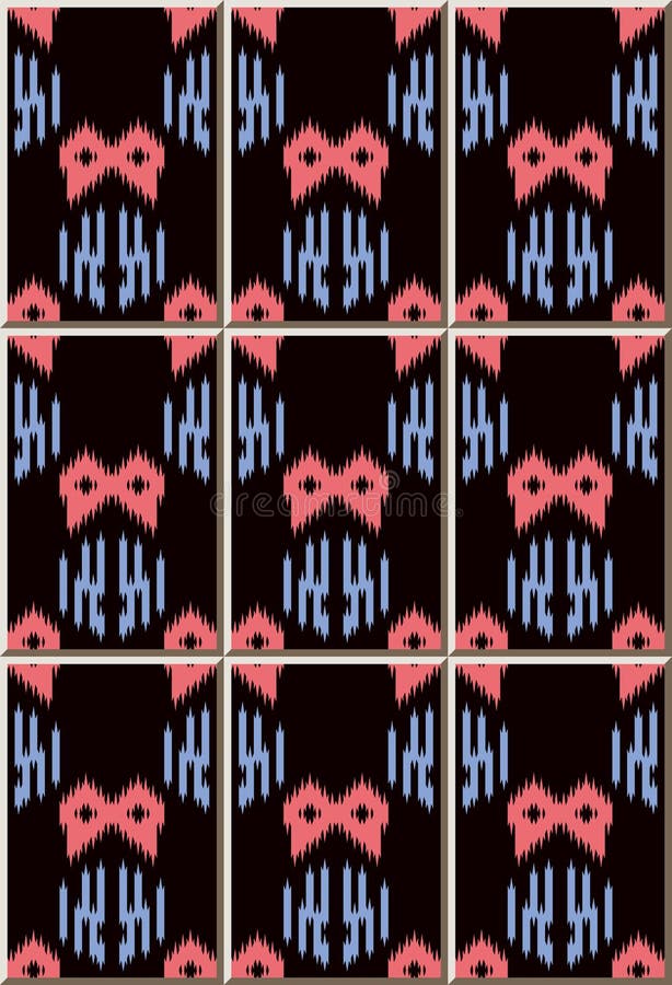 Ceramic Tile Pattern Sawtooth Edge Aboriginal Geometry Stock Vector ...