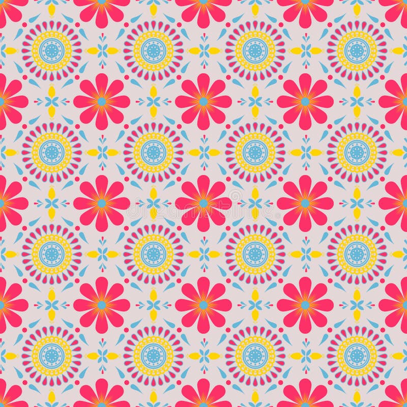 Ceramic Tile Pattern Seamless Vector. Floral Pattern Stock Vector ...