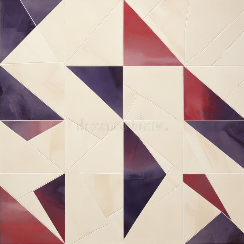 Vibrant Triangular Tile Mural with Symmetry and Tonal Transitions Stock ...