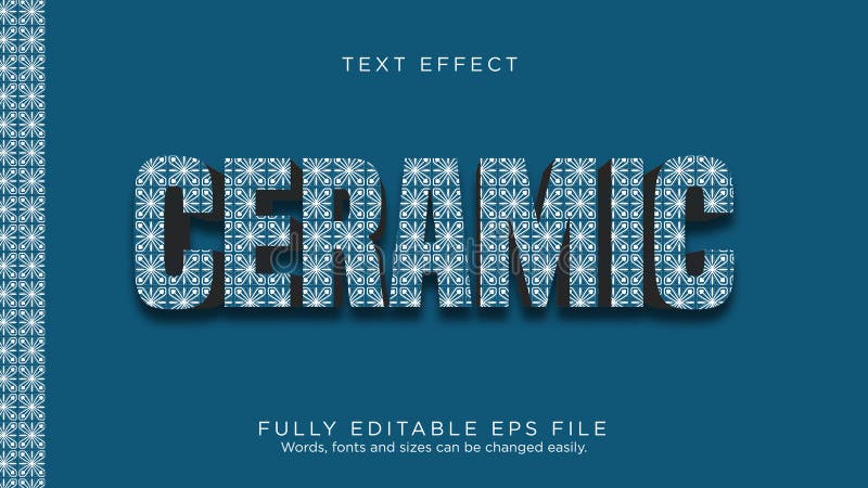 Ceramic Tile Text Effect Font Type Stock Illustration - Illustration of ...