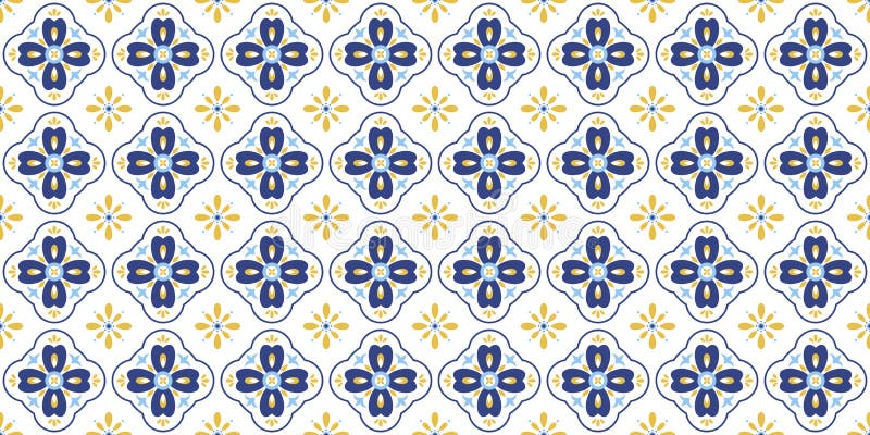 Ceramic Tiled Pattern. Floral Seamless Pattern for Tile Design ...