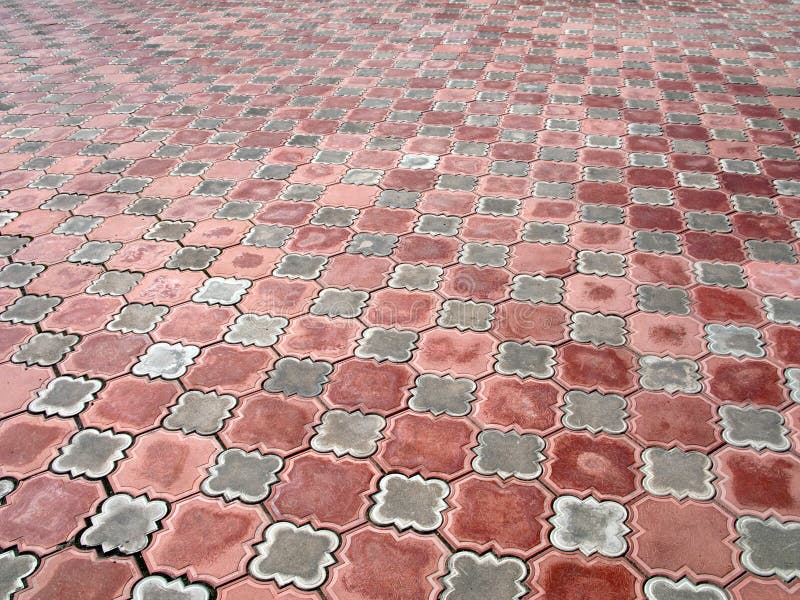 Red and white floor tiles stock illustration. Illustration of bathroom ...