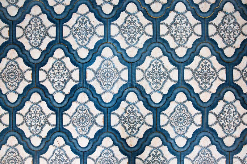 Ceramic Tiles with a Blue Oriental Pattern. Stock Image - Image of ...