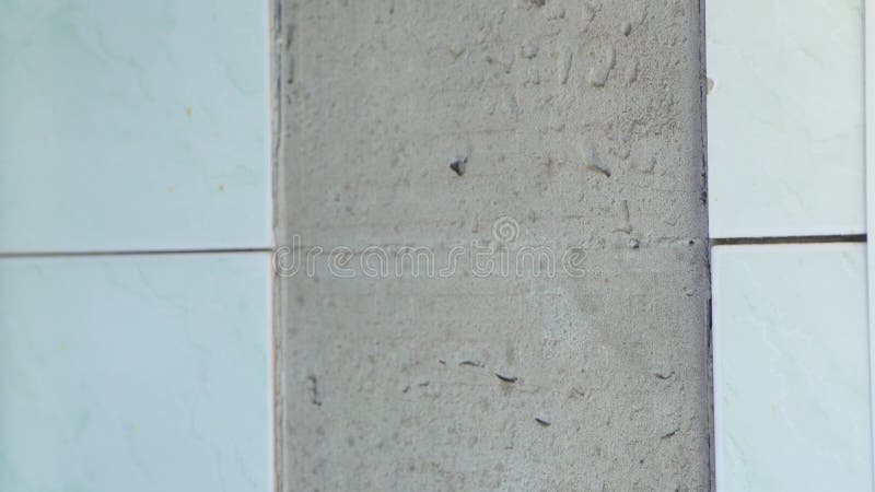 Ceramic Tiles Fell Off Facade of Wall Stock Video - Video of exterior ...